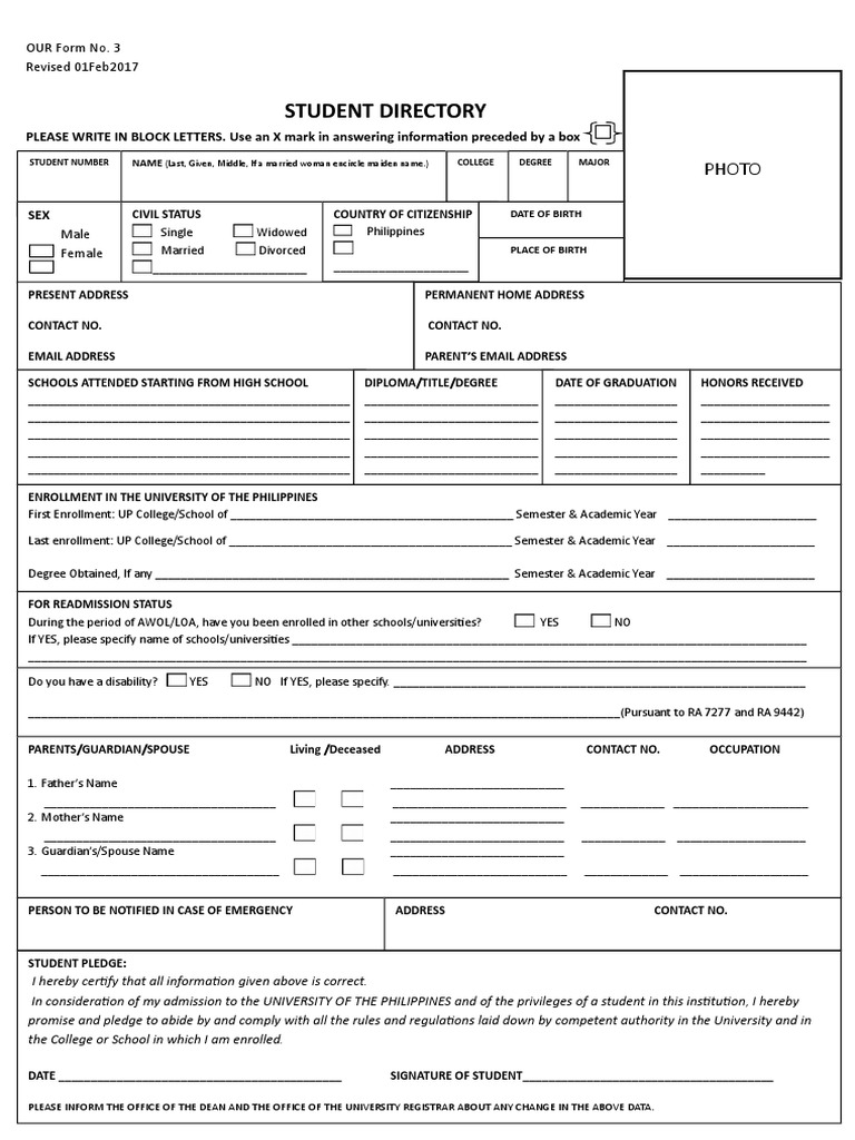 Student Directory: Photo | PDF | Behavior Modification | Academia