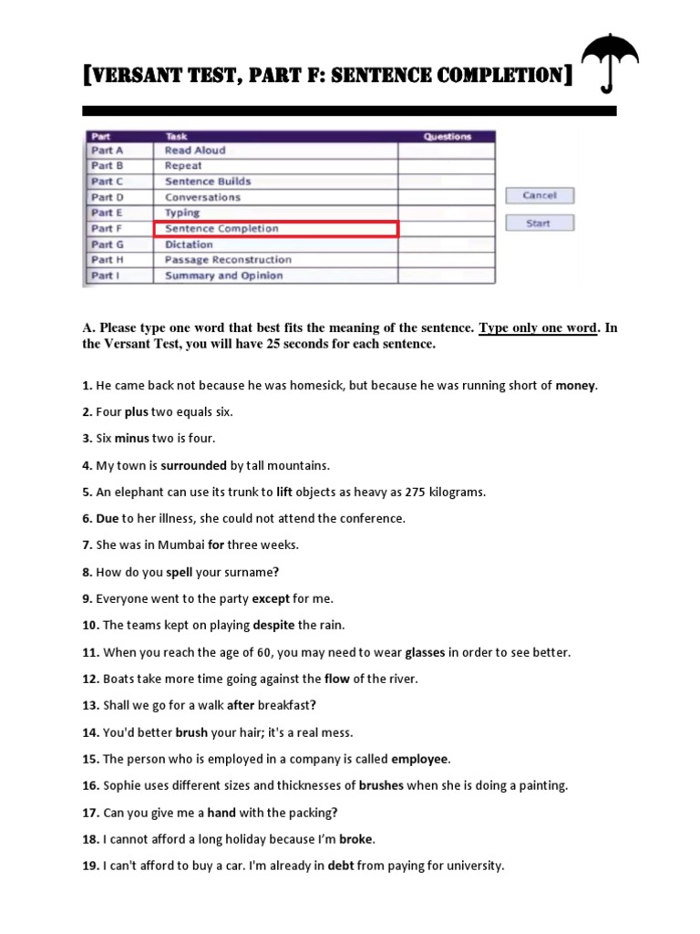 Part F - Sentence Completion - Answer | PDF | Leisure