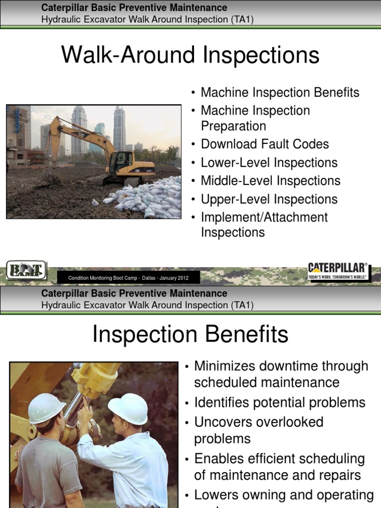 TA1 Inspection Training For Hydraulic Excavators - Kamp | PDF ...