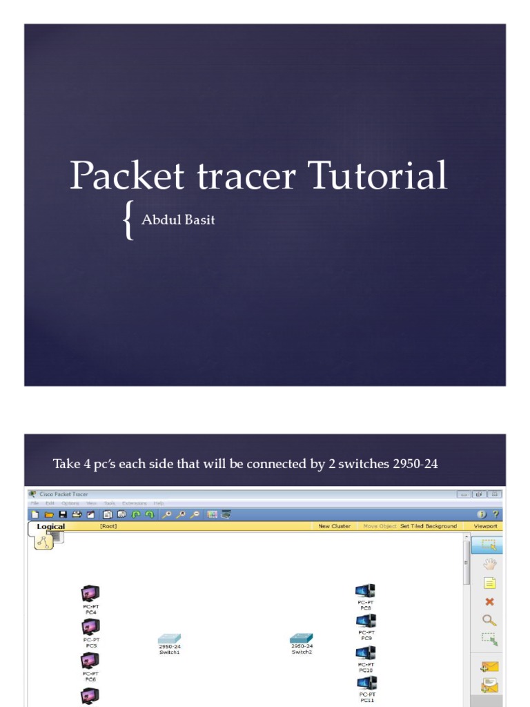 Packet Tracer Tutorial: Abdul Basit | PDF | Router (Computing) | Computer Network