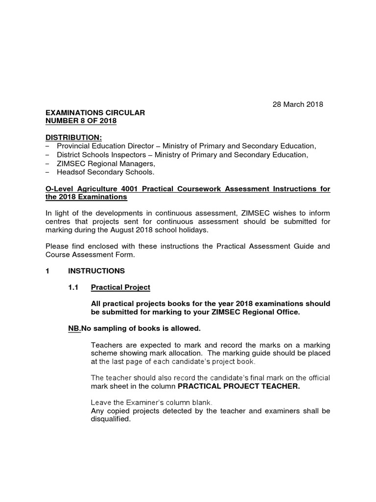 Exam Circular No. 8 of 2018 (2) | Test (Assessment) | Data