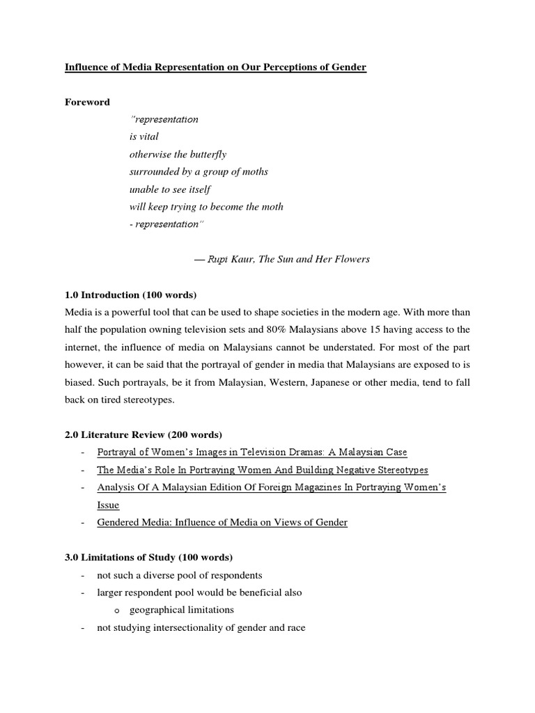 The Influence of Gender Stereotypes in Media on Public Perception | PDF ...