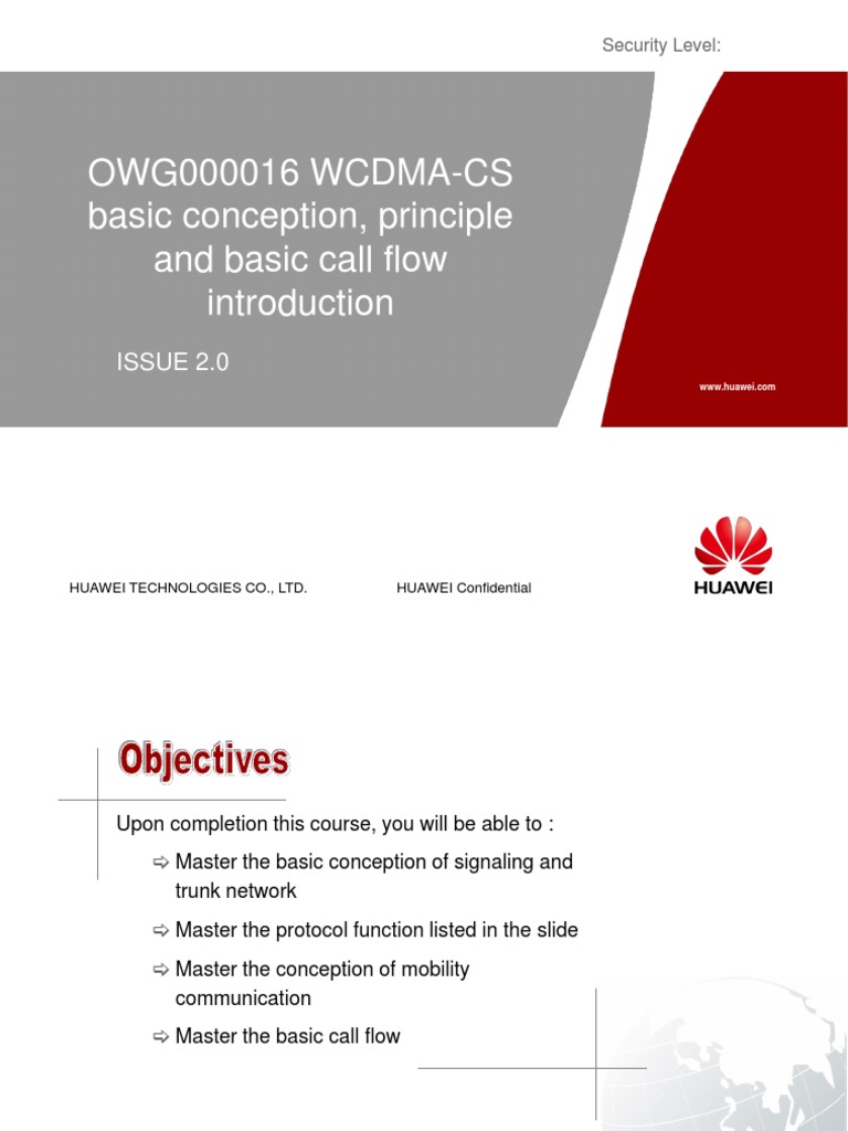 OWG000016 WCDMA-CS Basic Conception, Principle and Basic Call Flow ...