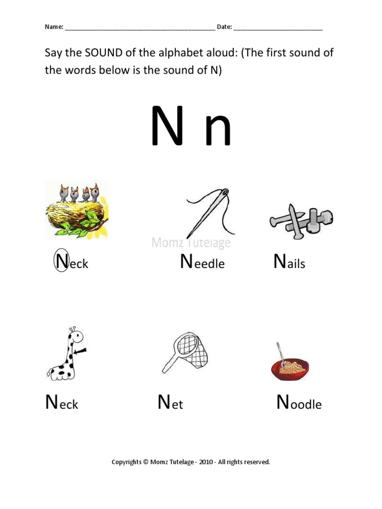 Say The SOUND of The Alphabet Aloud: (The First Sound of The Words ...