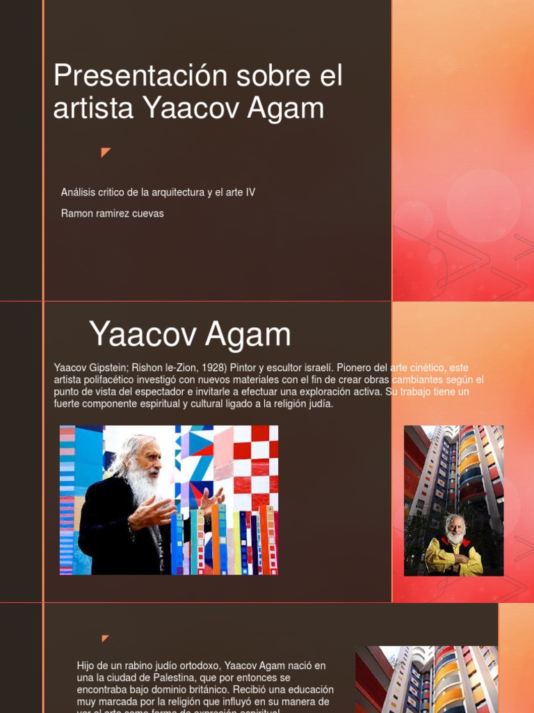 Presentación Sobre El Artista Yaacov Agam | PDF | Escultura ...