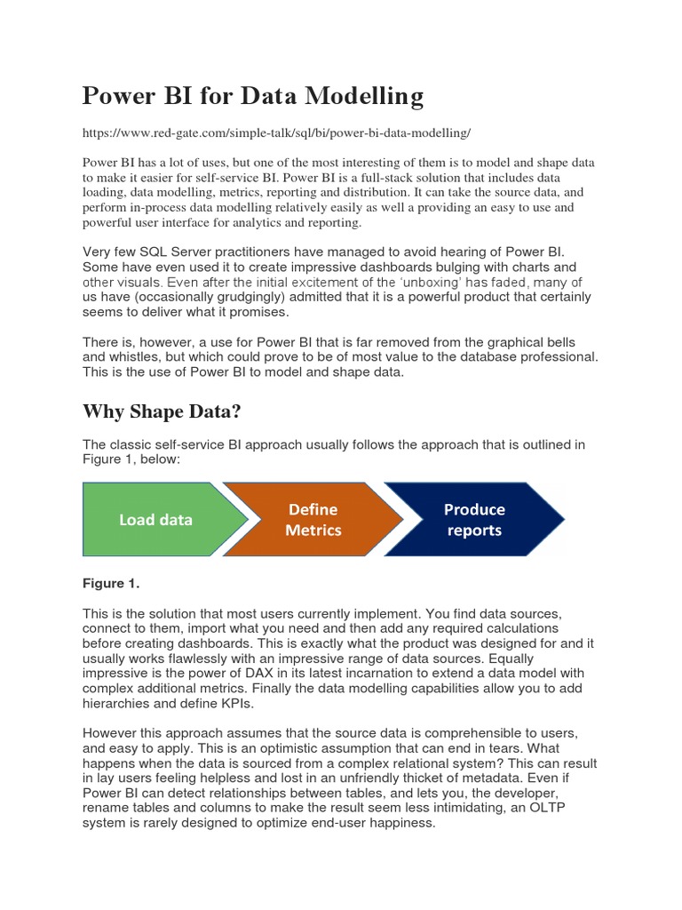 Power BI For Data Modelling | PDF | Relational Model | Microsoft Sql Server