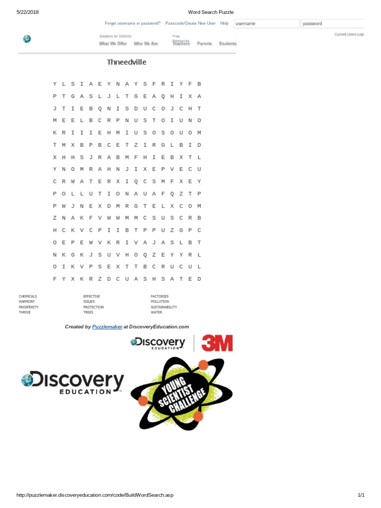 Word Search Puzzle | Download Free PDF | User (Computing) | Environment