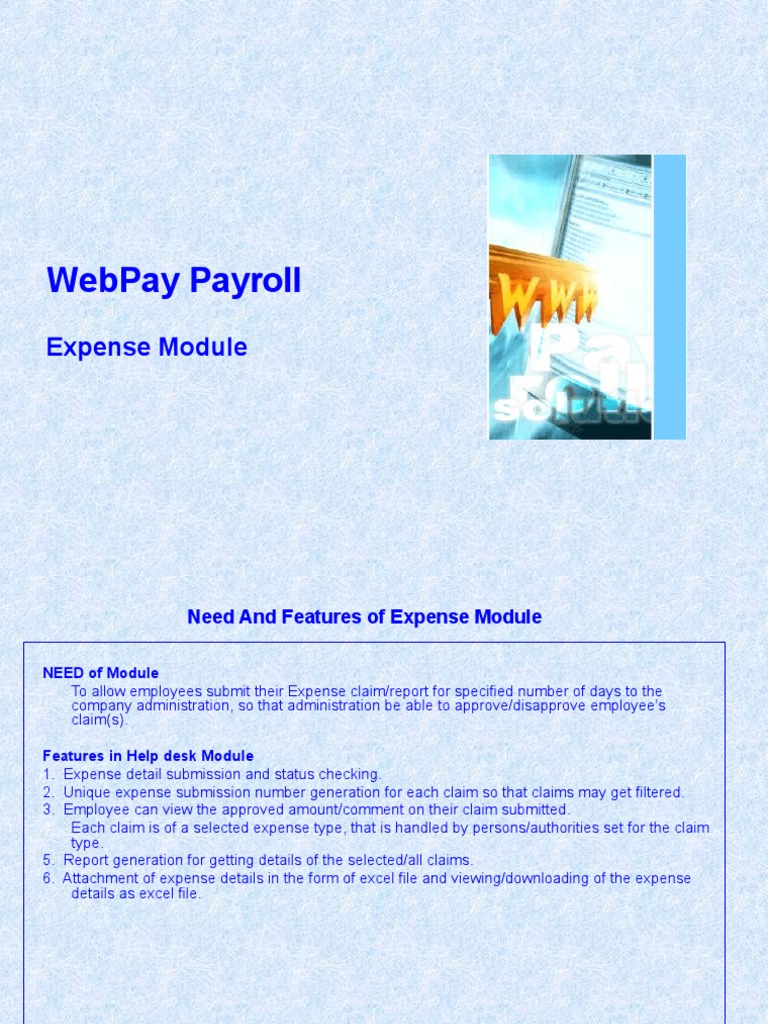 Webpay Payroll: Expense Module | PDF | Business | Payroll