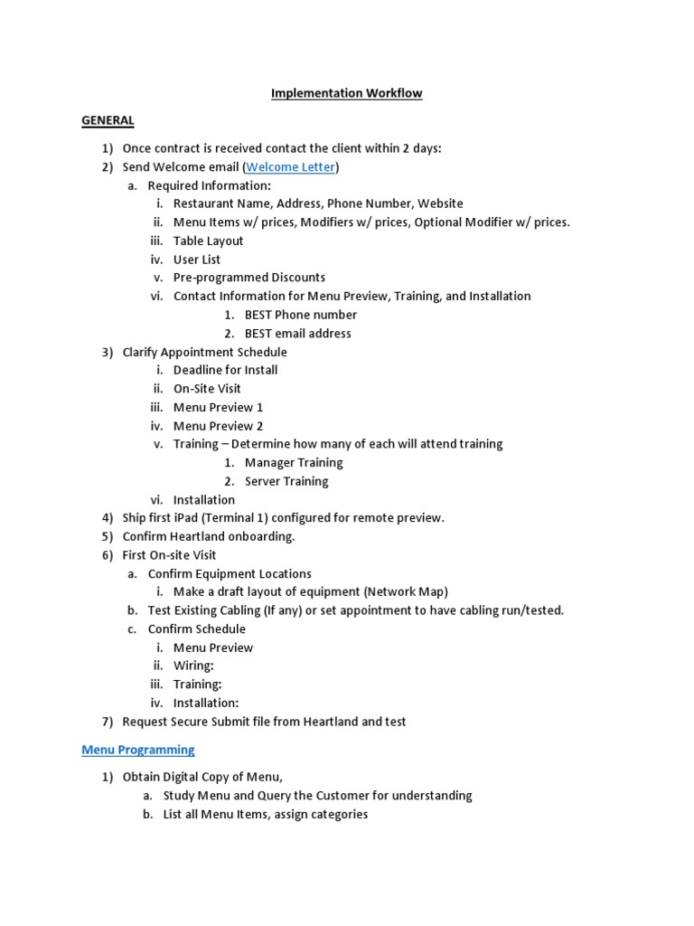 Implementation Task List Pdf Menu Server Computing