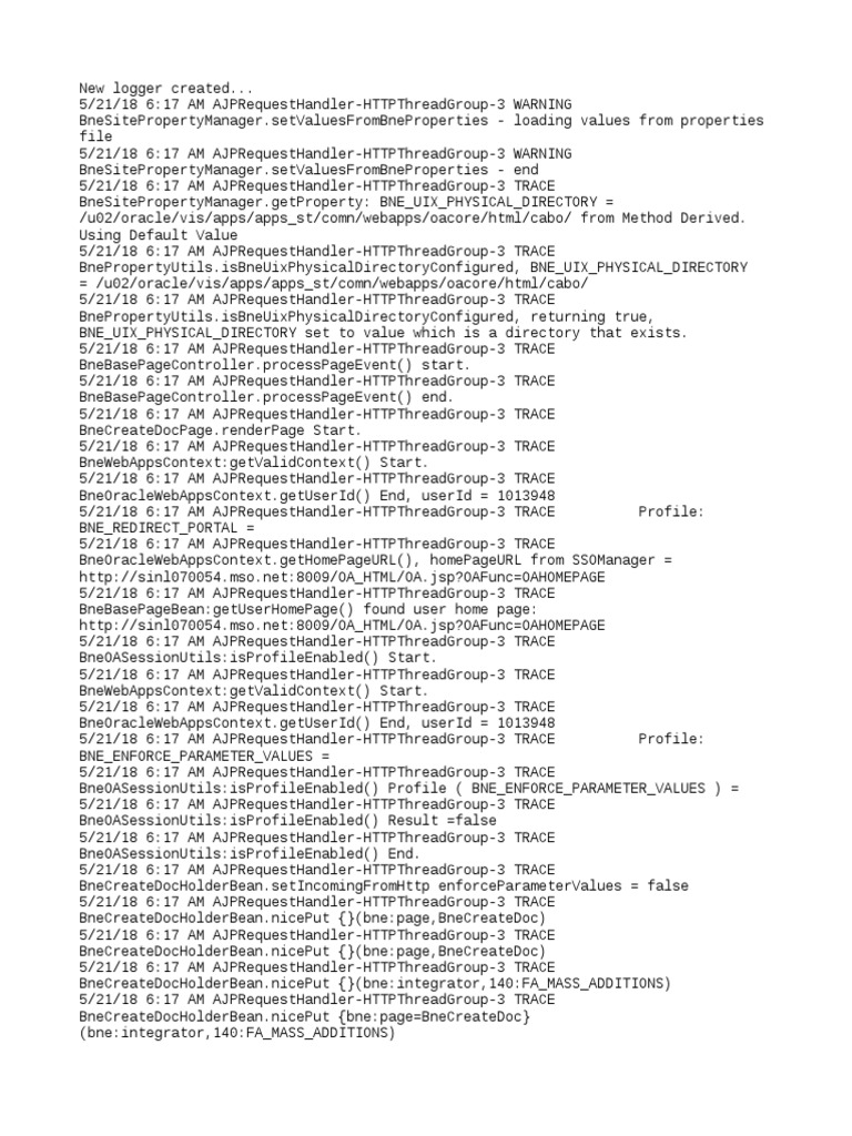 Bne Log | PDF