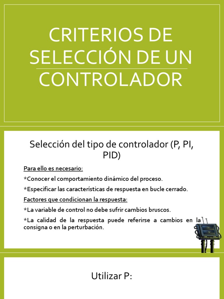 Criterios de Seleccion de Un Controlador | PDF
