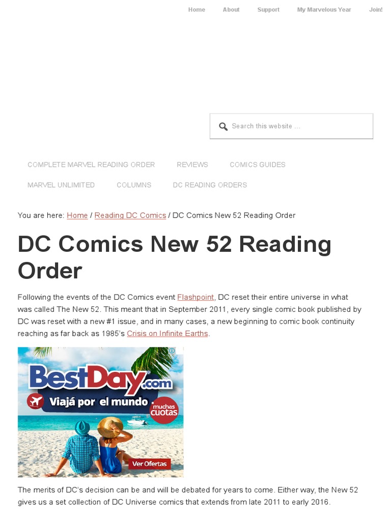 DC New 52 Reading Order - Complete Comics Checklist & Guide! - Comic ...