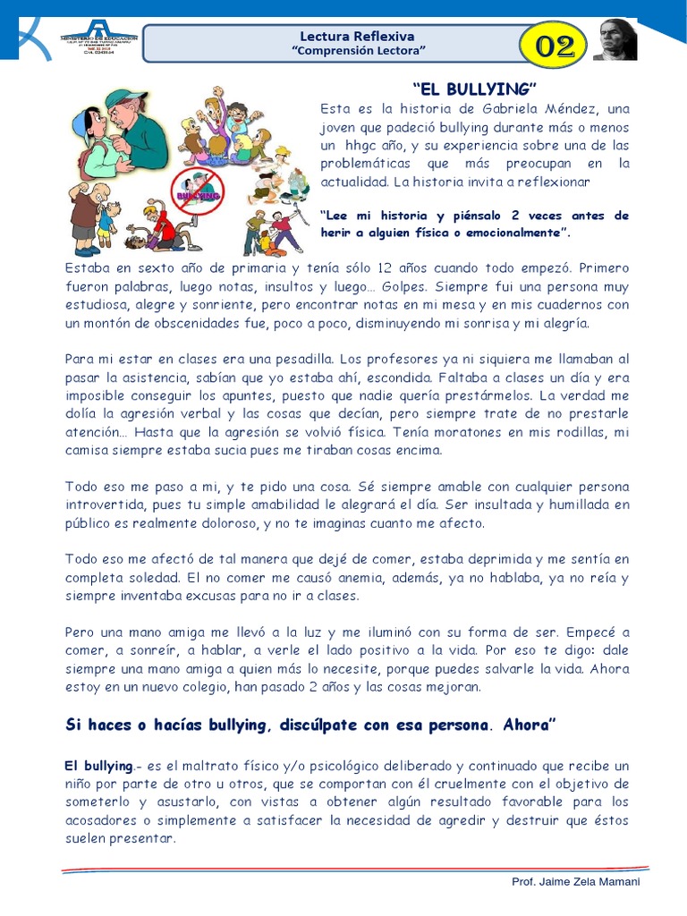 Lectura 2 El Bullying | PDF | Violencia | Ciencias del comportamiento