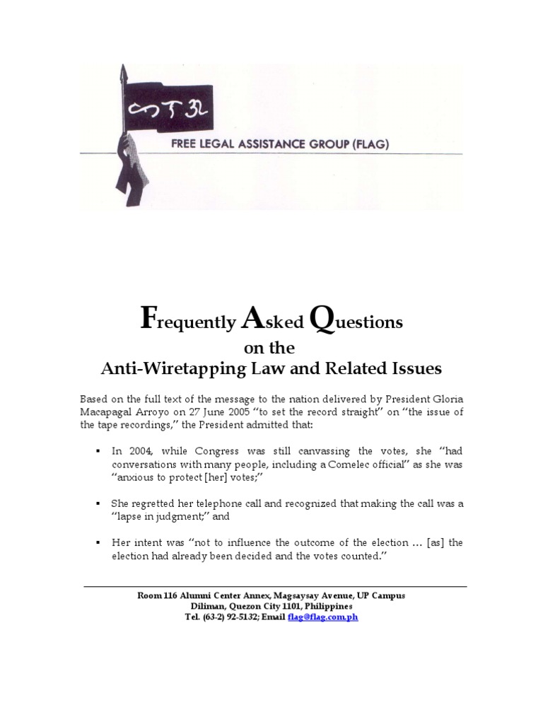 Understanding the Anti-Wiretapping Law | PDF | Telephone Tapping ...