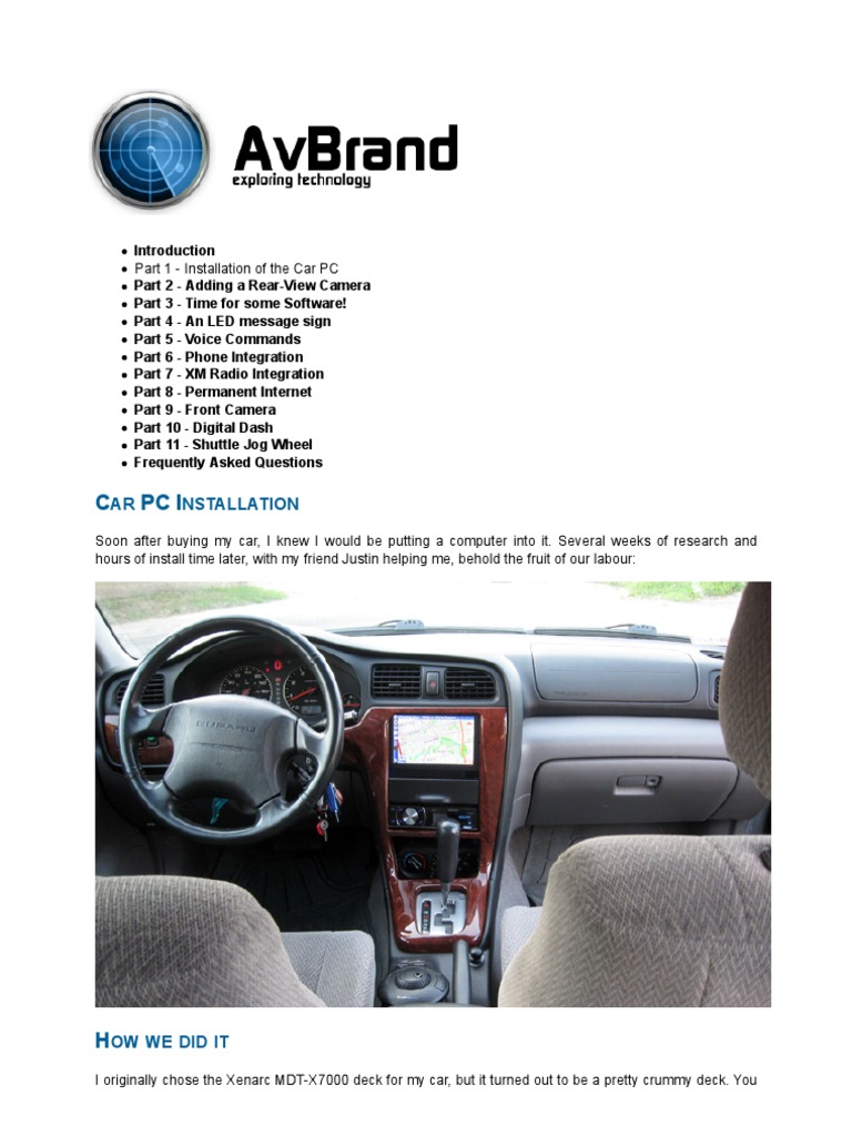 Car PC - Installation 1 | PDF | Personal Computers | Laptop