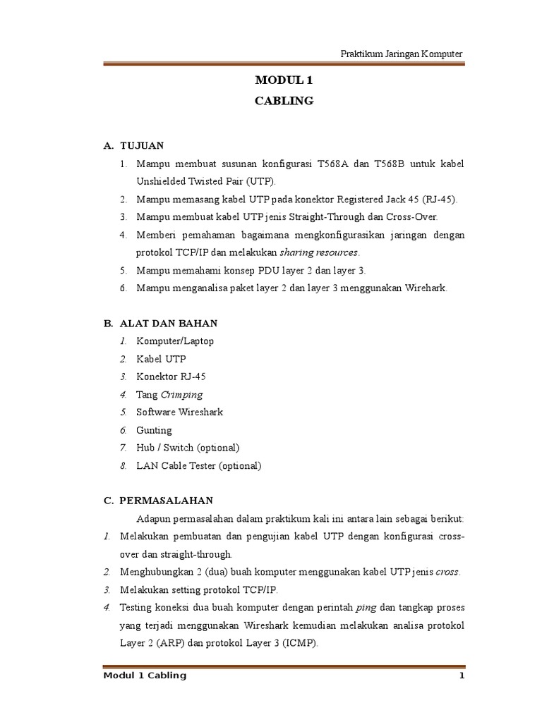 Modul 1 Cabling Pdf