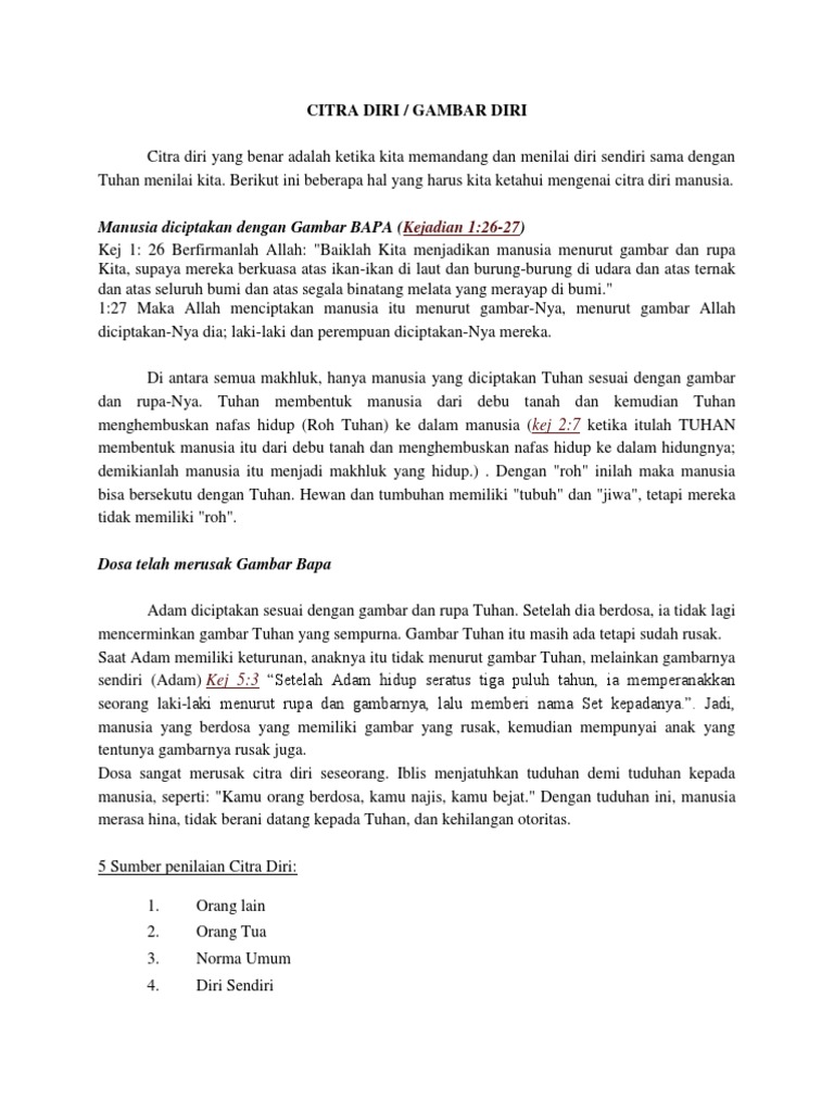 bk3 Citra Diri | PDF