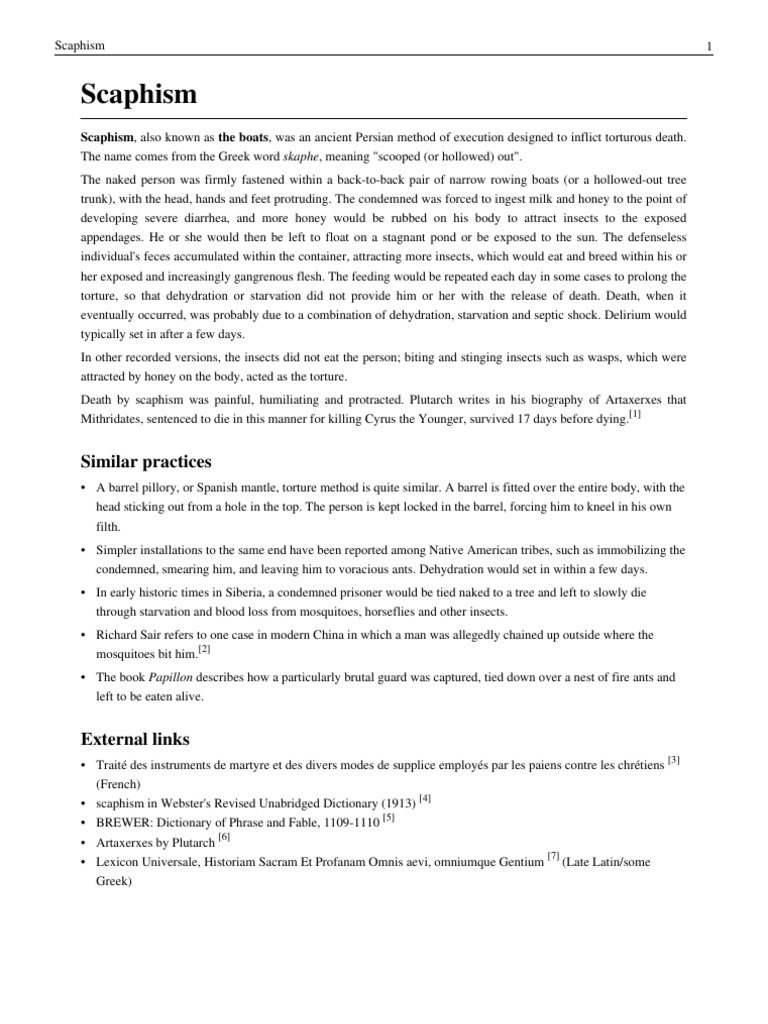 Scaphism | PDF | Nature | Violence