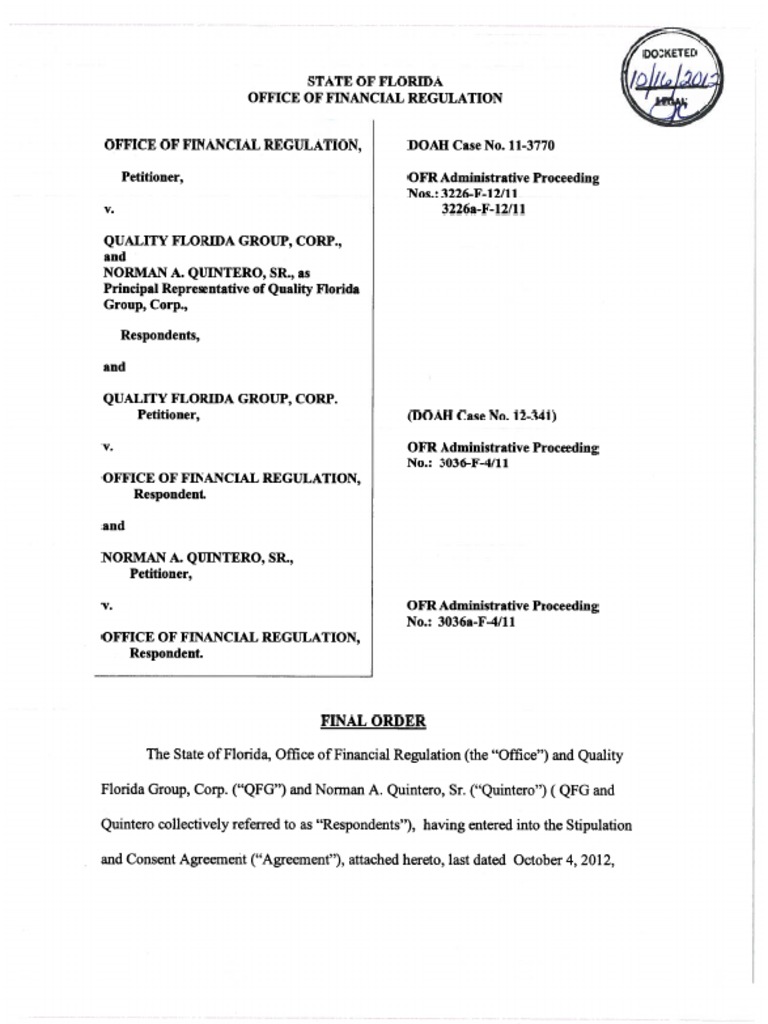 Final Order | PDF | Registered Mail | Mail