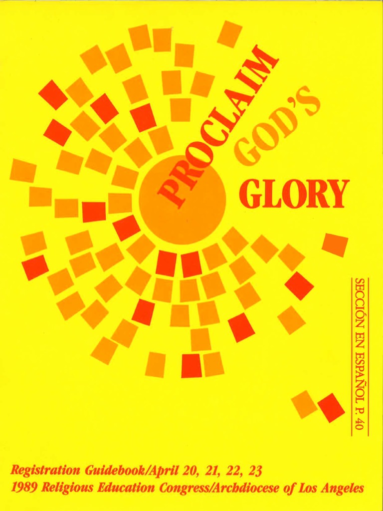 RECongress 1989 Registration Guidebook | PDF | Glory (Religion) | Easter
