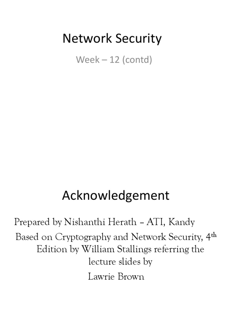 12 Network Security Pdf Transport Layer Security Cryptography