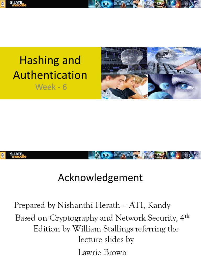 6 - Hashing and Authentication | PDF | Public Key Cryptography | Encryption