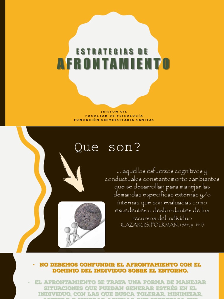 Estrategias de afrontamiento.pptx | Realidad | Aparición