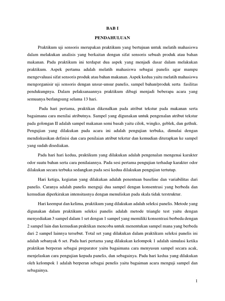 Laporan Uji Sensoris (Shofli) | PDF