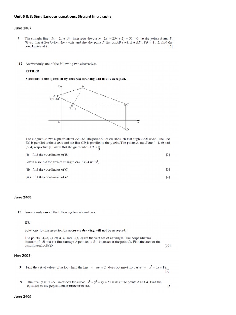 MA5 Coordinate Geometry Review | PDF