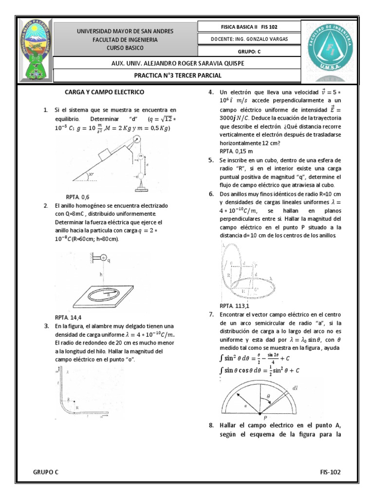 Practica Fis 102 Tercer Parcial Grupo C-1 | PDF | Capacidad | Condensador Practica Fis 102 Tercer Parcial Grupo C-1 | PDF | Capacidad | Condensador