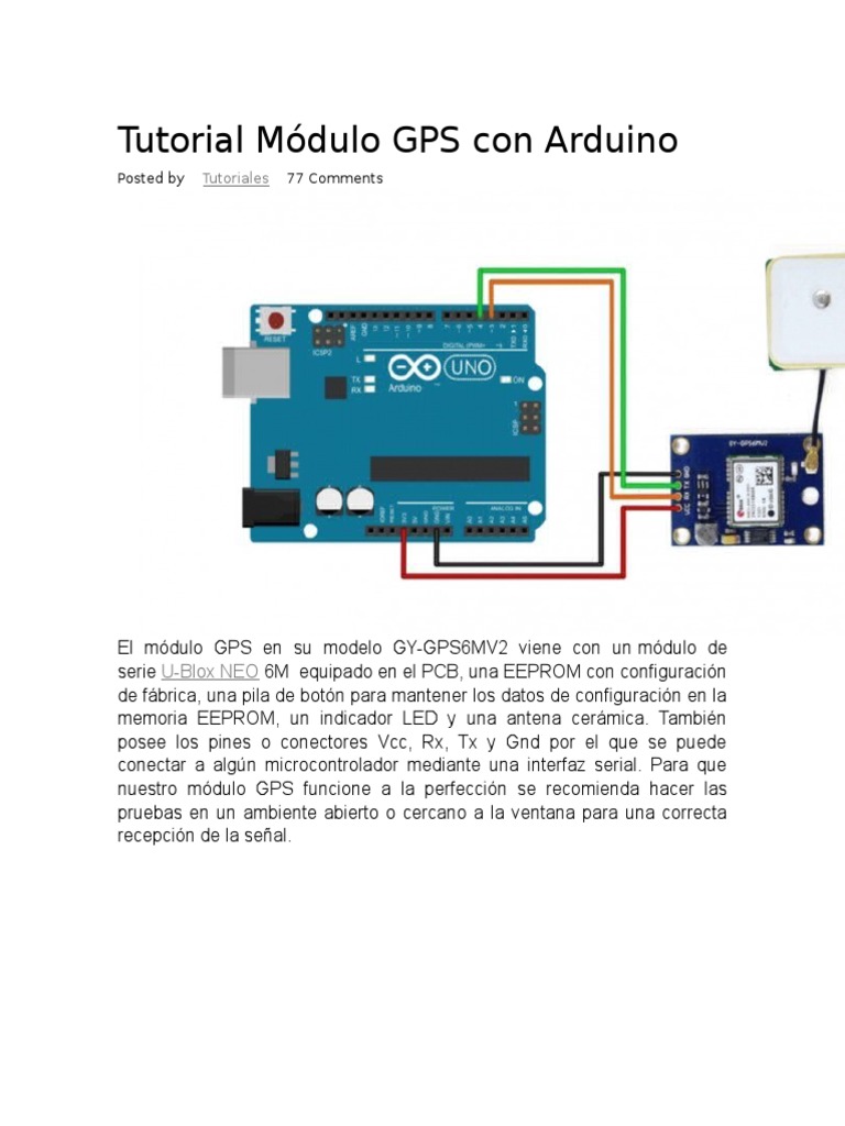 Tutorial Módulo GPS Con Arduino | PDF | Arduino | Sistema de ...