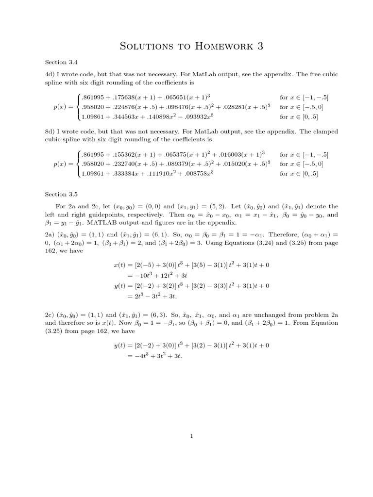 HW 3 Solutions | PDF | Integral | Computational Science