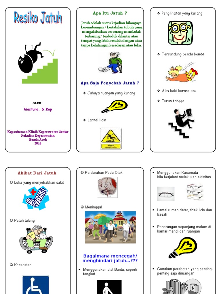 2 Leaflet Resiko Jatuh | PDF