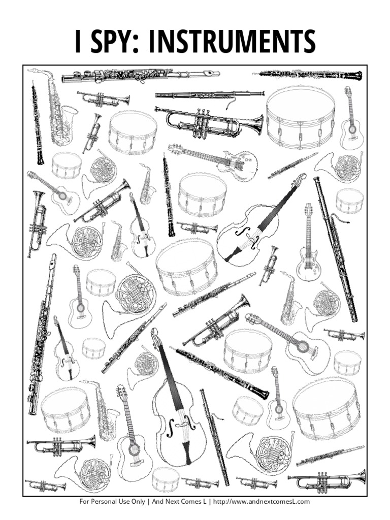 Musical Instruments I Spy PDF | PDF