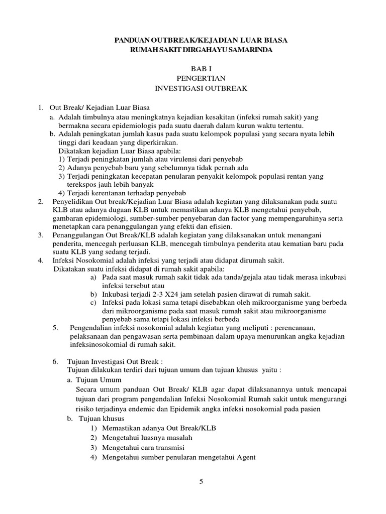 Panduan Investigasi Outbreak - Versi 2