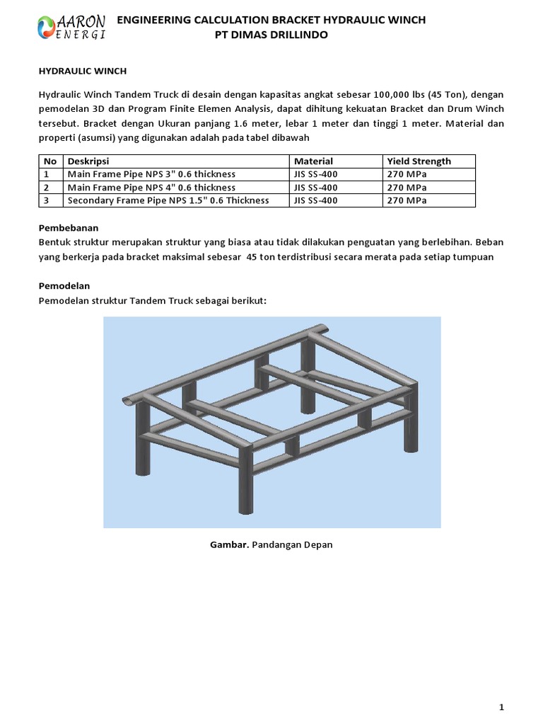 Hydraulic Winch Calculation | PDF