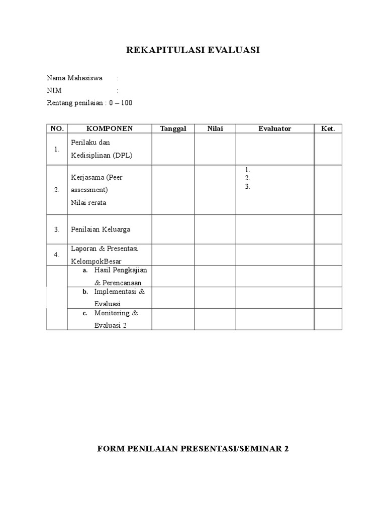 Form Penilaian Ipe | PDF | Career & Growth