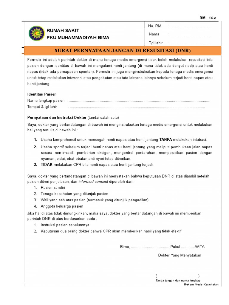 Rm32c Formulir DNR | PDF