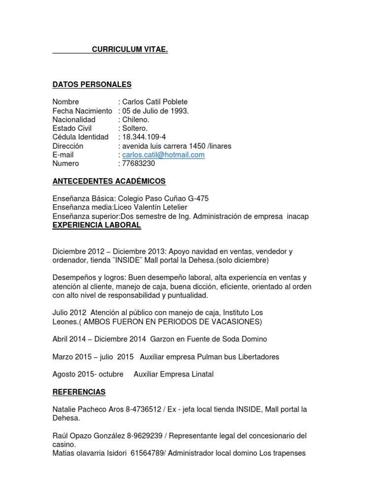 CV Carlos | PDF