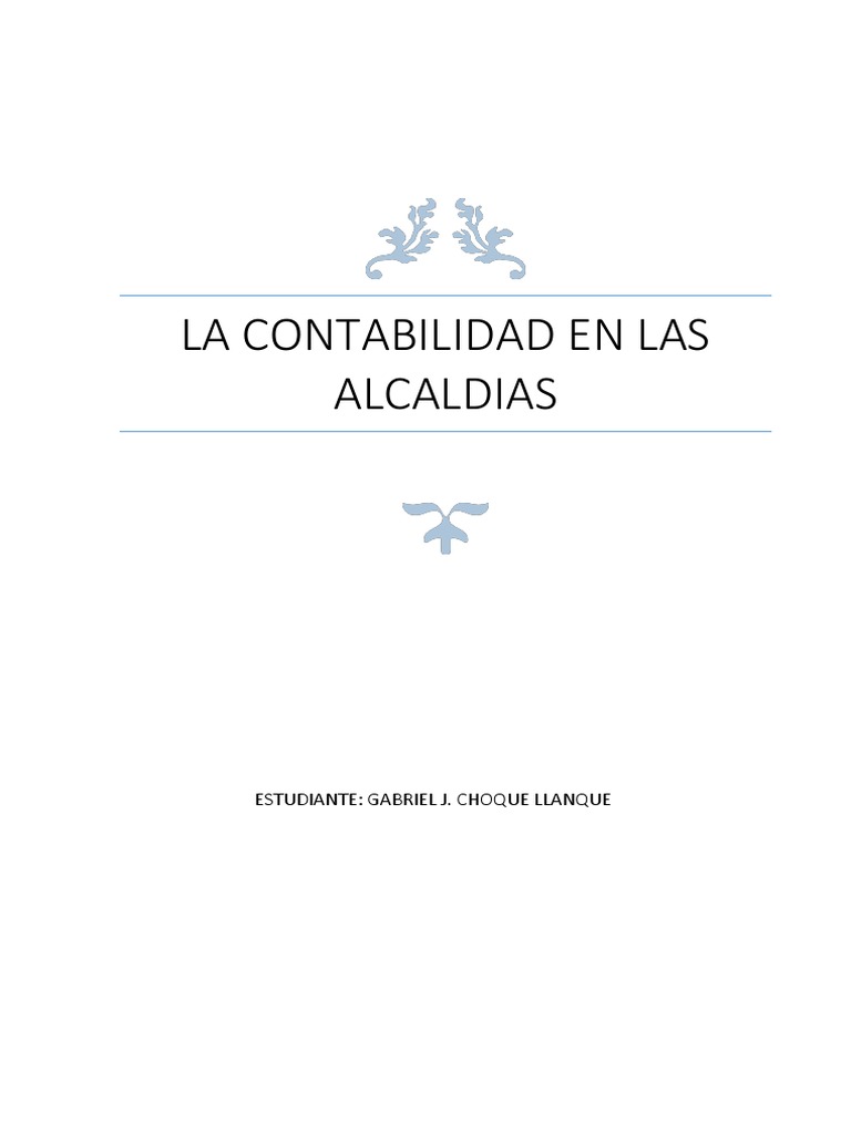 Contabilidad en Las Alcaldias | PDF | Contabilidad | Gobierno
