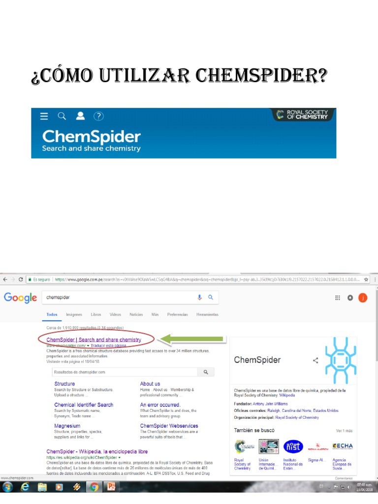 Cómo Utilizar ChemSpider | PDF