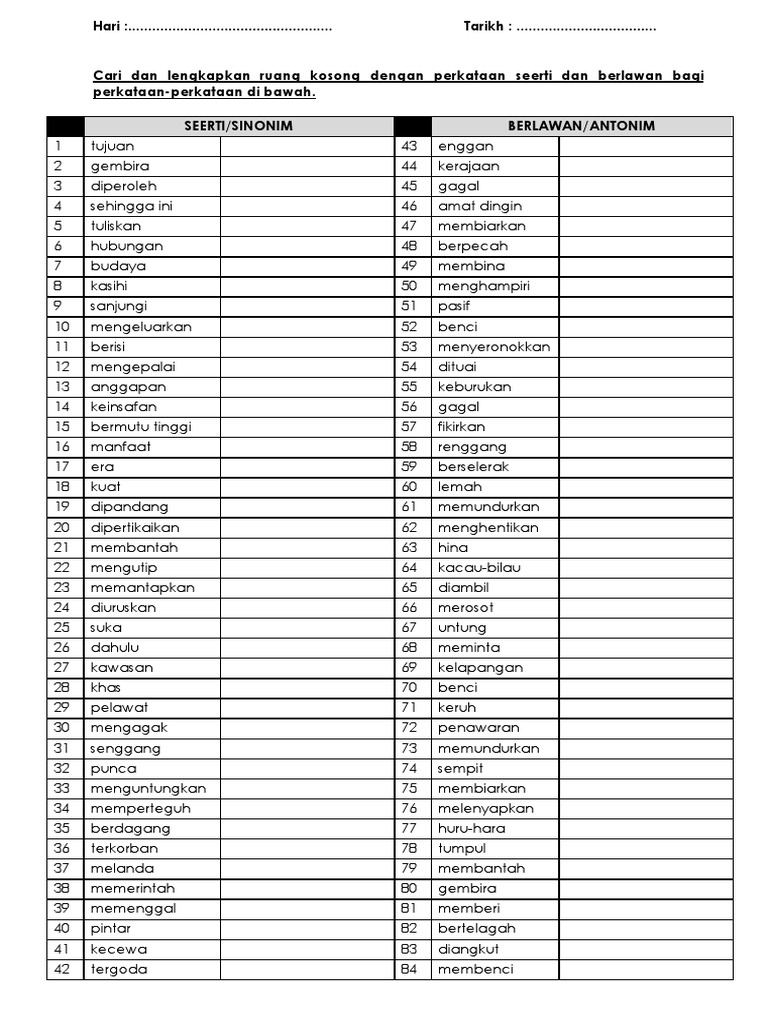 Latihan Bm Tahun 6 Pdf