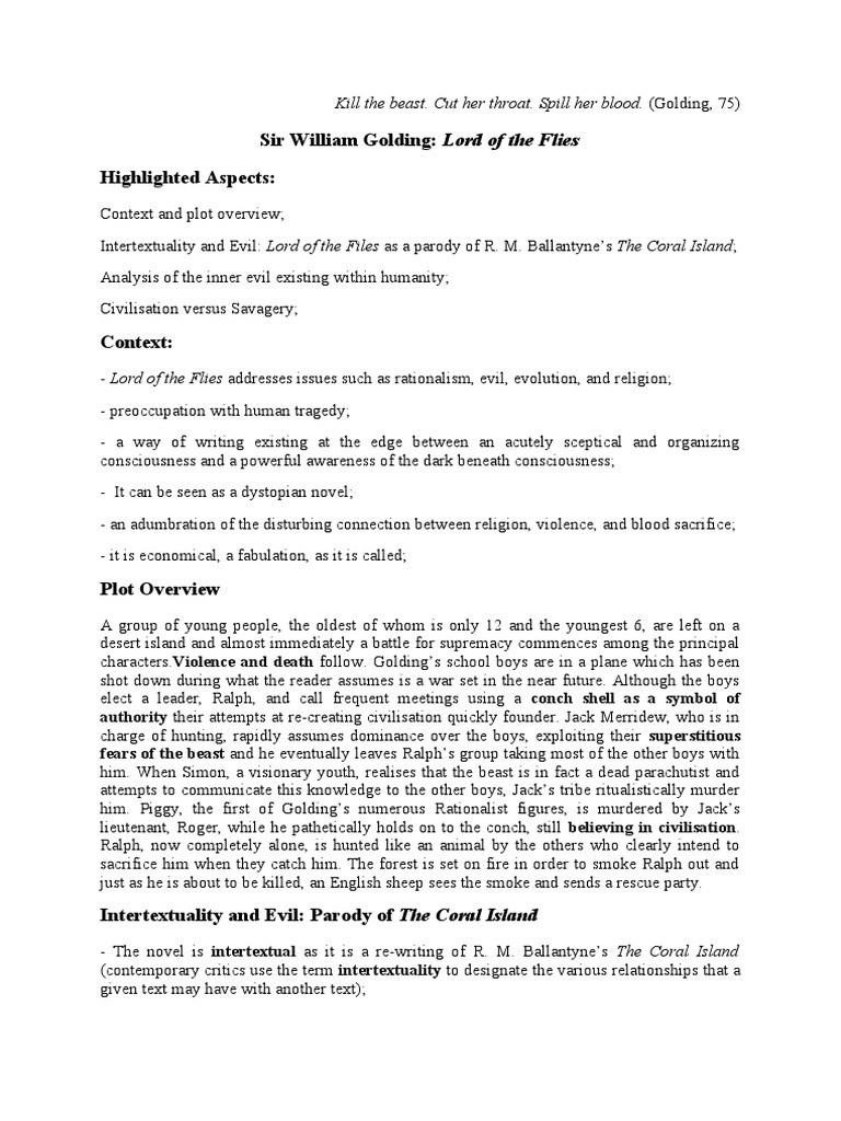 William Golding 1 | PDF | Young Adult