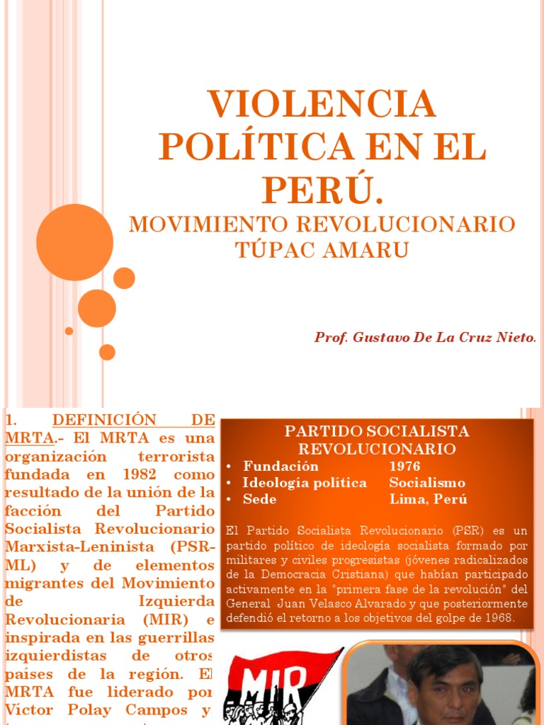 Significado y acciones del MRTA en Perú | PDF | Perú | Thriller y crimen