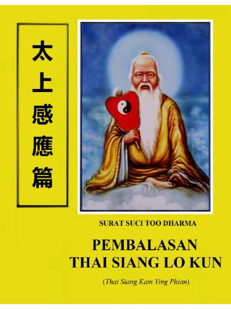 Kitab Tao: PEMBALASAN THAI SIANG LO KUN (Tai Shang Gan Ying Pian) | PDF | Hukum