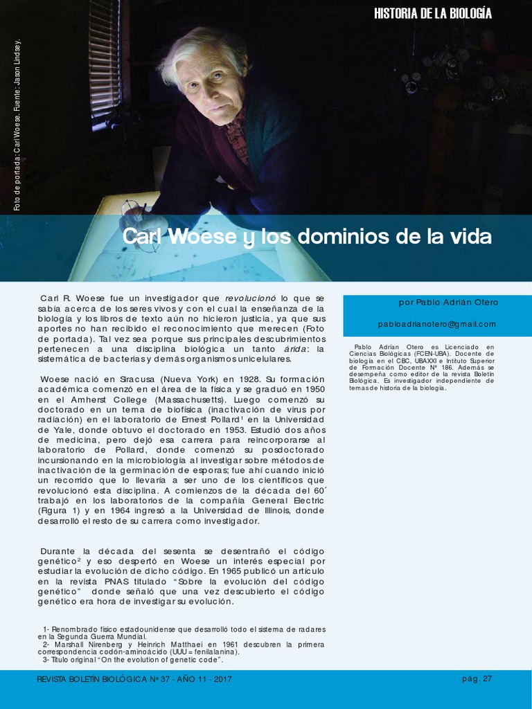 Carl Woese and the Revolution of Prokaryote Classification: Discovering ...