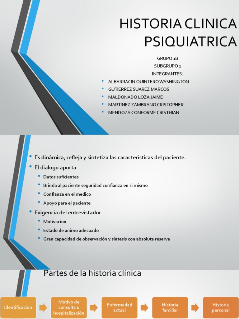 Historia Clinica Psiquiatrica | PDF | Familia | Historial médico
