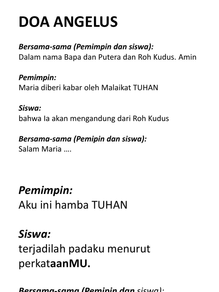Doa Angelus | PDF