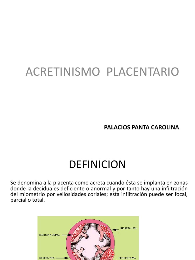 Acretismo Placentario | Descargar gratis PDF | Placenta ...