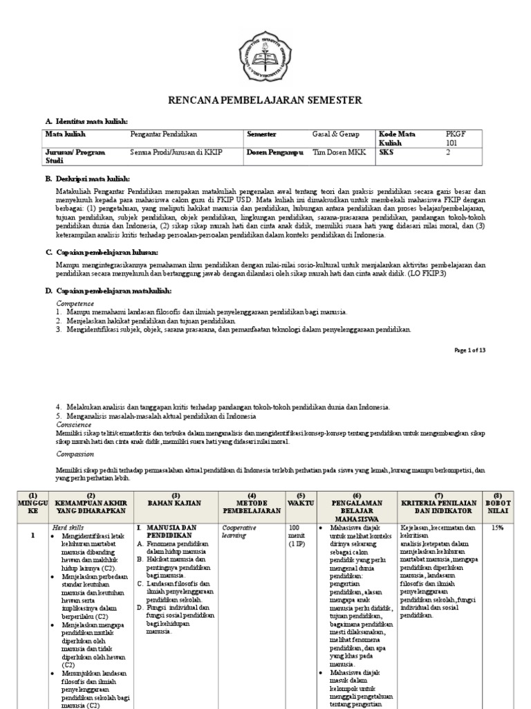 Contoh Rps Usd | PDF